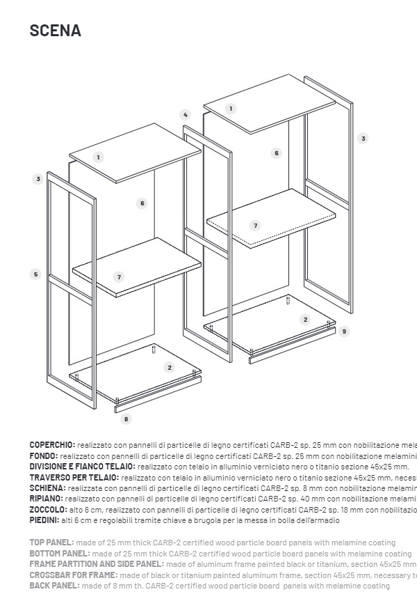 WARDOBE Walk-in wardrobe By Dall'Agnese
