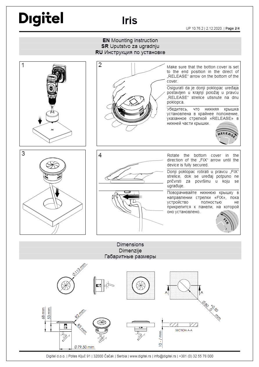 IRIS Electrical socket By Digitel