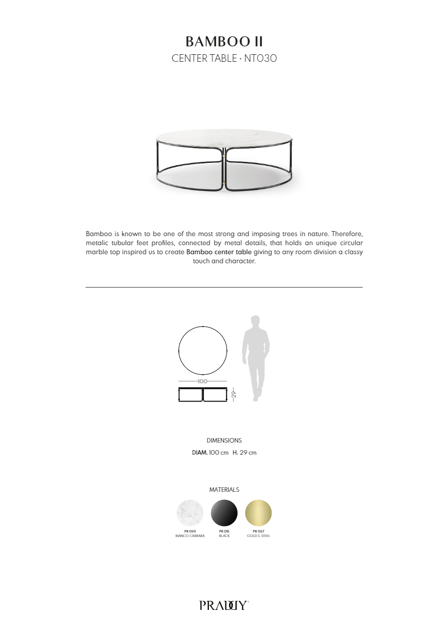 BAMBOO II Coffee table By PRADDY