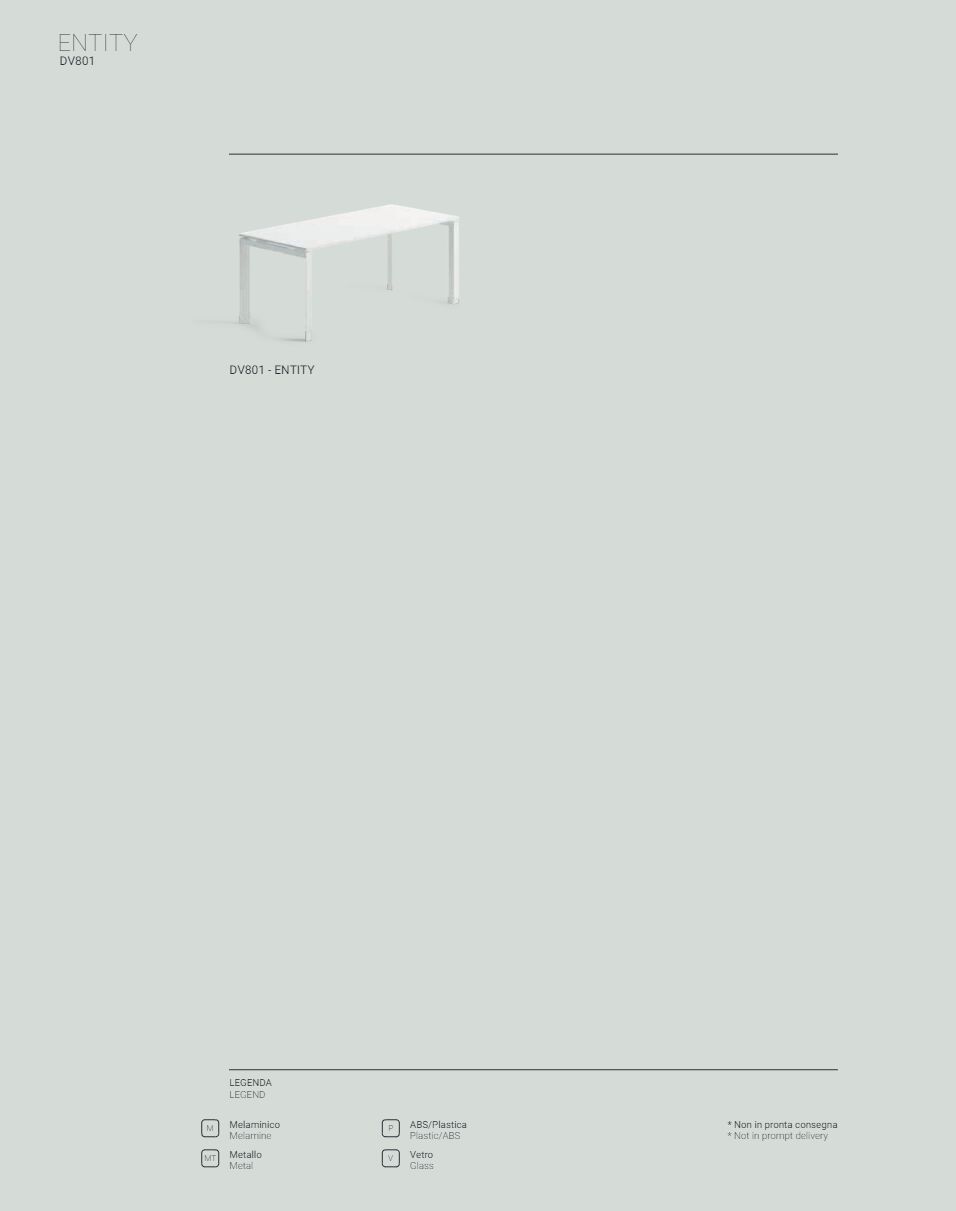 ENTITY Mesa de reunión rectangular en melamina y metal By DVO | design ...