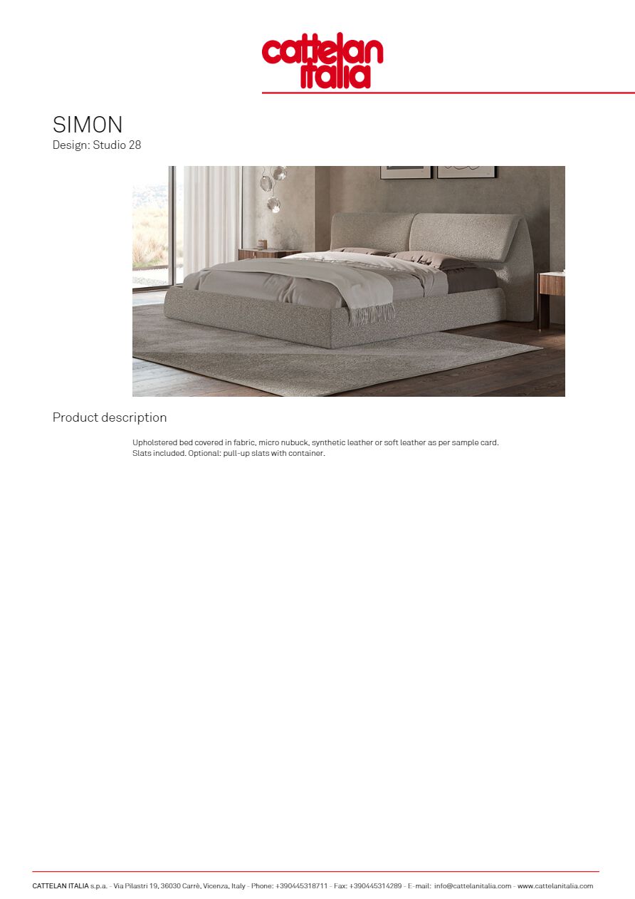 SIMON Bed By Cattelan Italia
