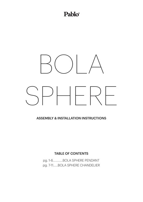 BOLA SPHERE Lámpara colgante LED dimable de vidrio opal By Pablo Designs