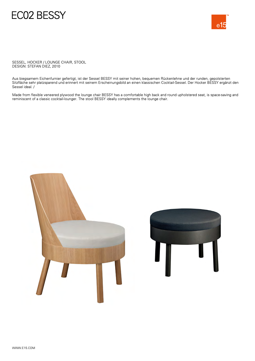 BESSY | Armchair Wooden armchair By E15 | design Stefan Diez