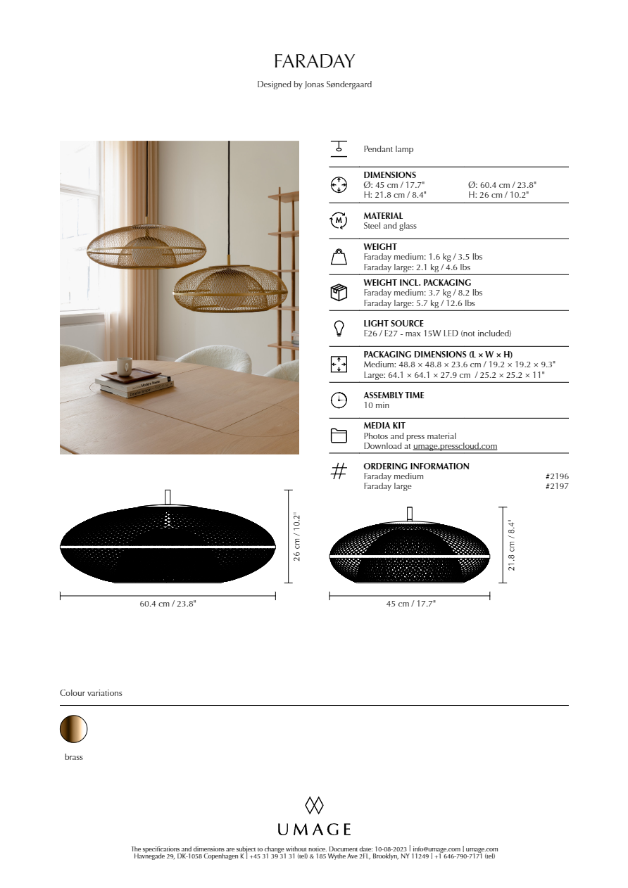 FARADAY Pendant lamp By Umage