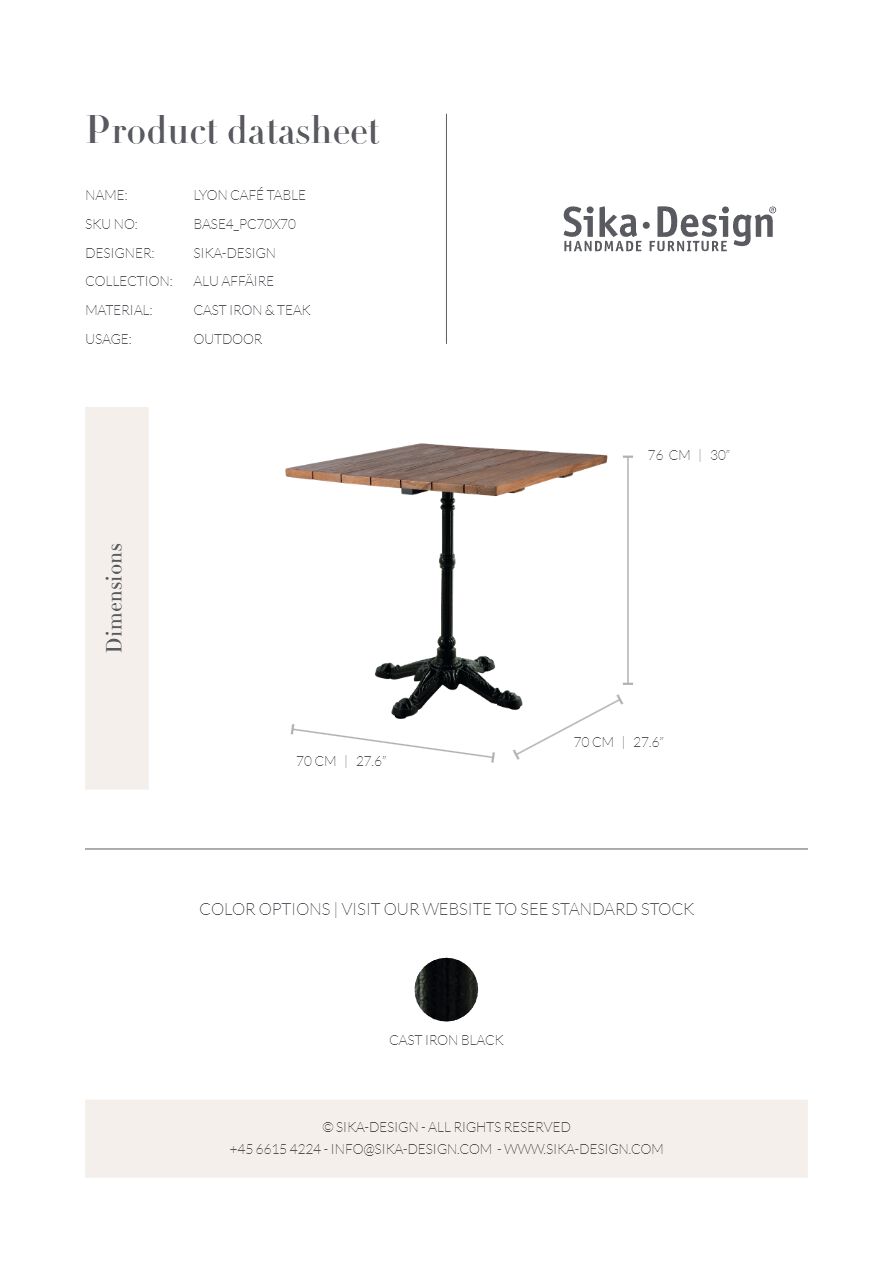 LYON Table By Sika Design