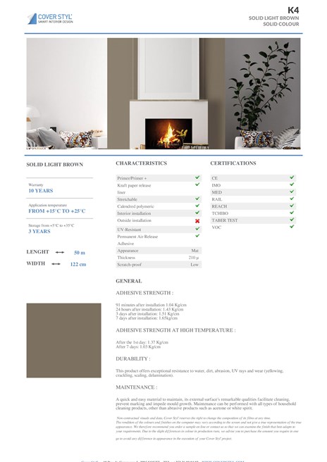 ESSENTIAL Indoor vinyl wall tiles By Cover Styl