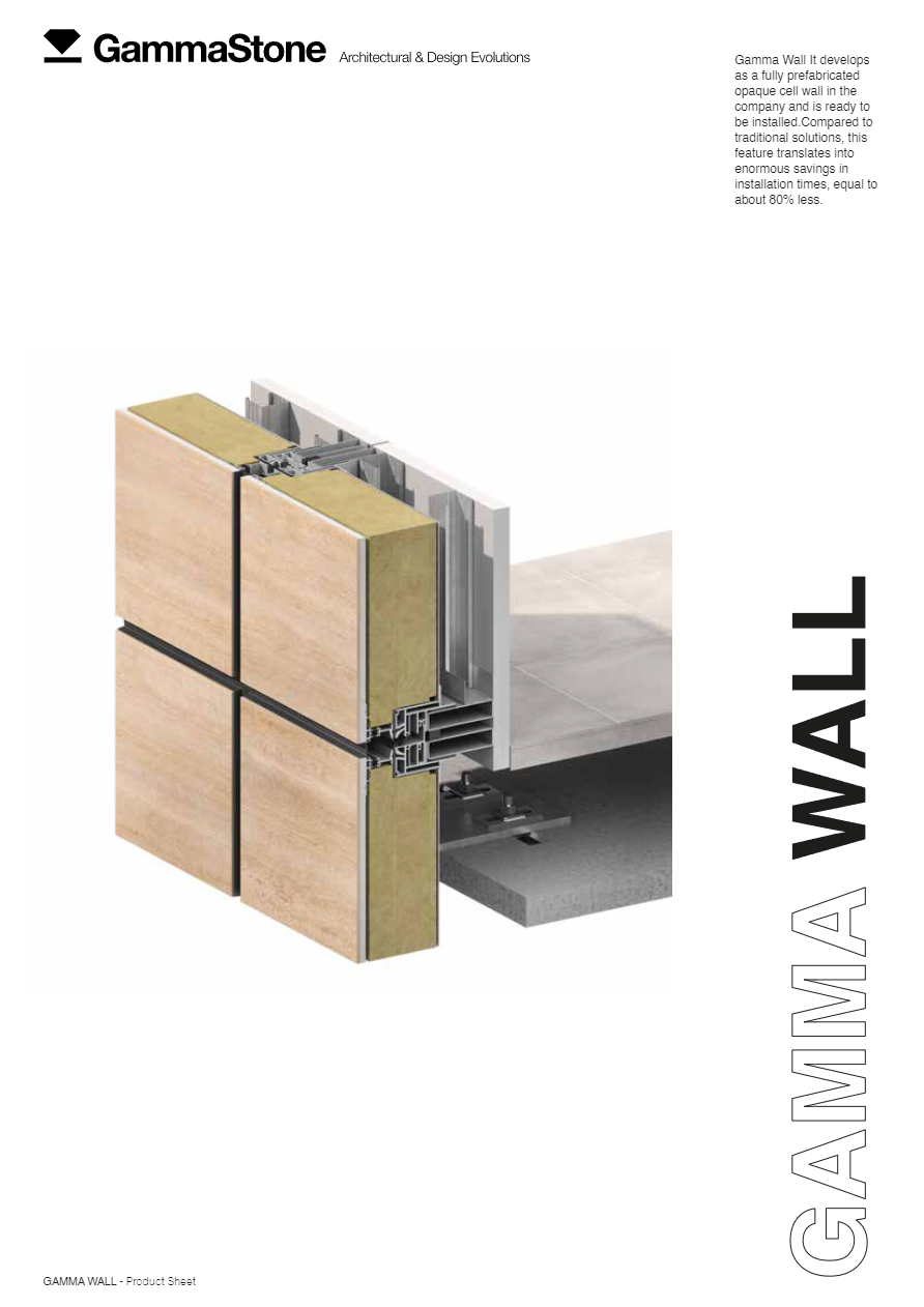GAMMA WALL Ventilated facade By GammaStone