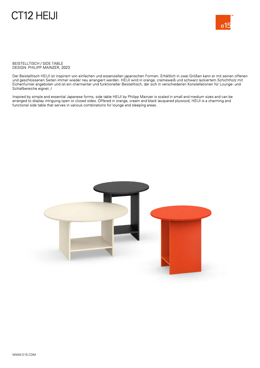 HEIJI Coffee table By e15