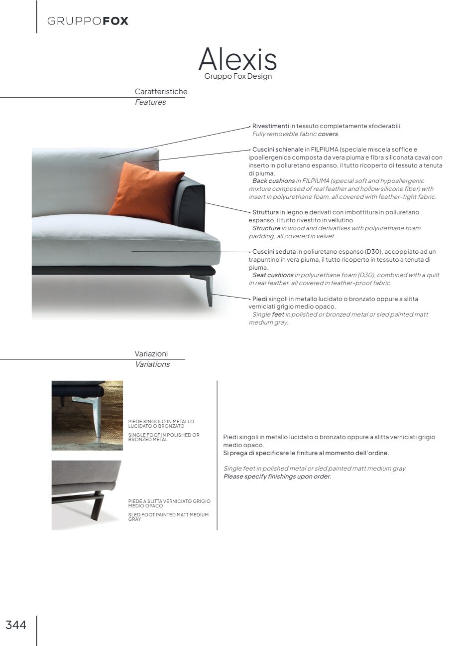 ALEXIS Sofa By Gruppo Fox