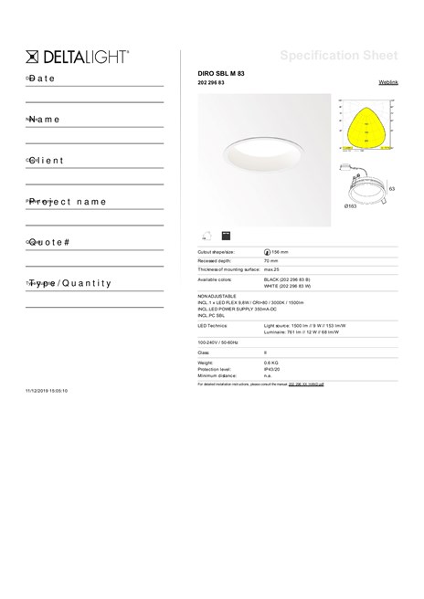 DIRO SBL Recessed LED round spotlight By DeltaLight