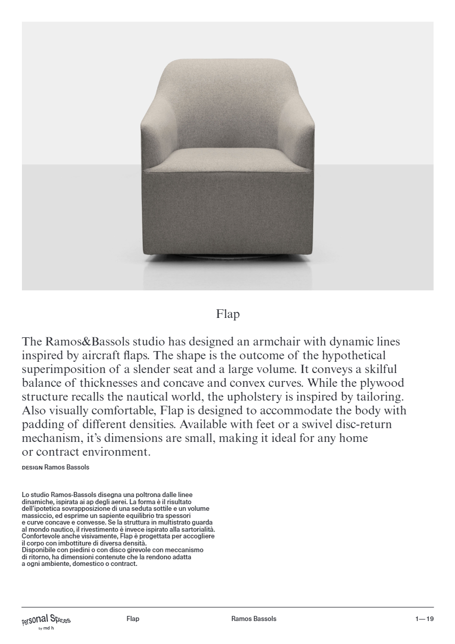 FLAP Easy chair By MD House | design Ramos&Bassols
