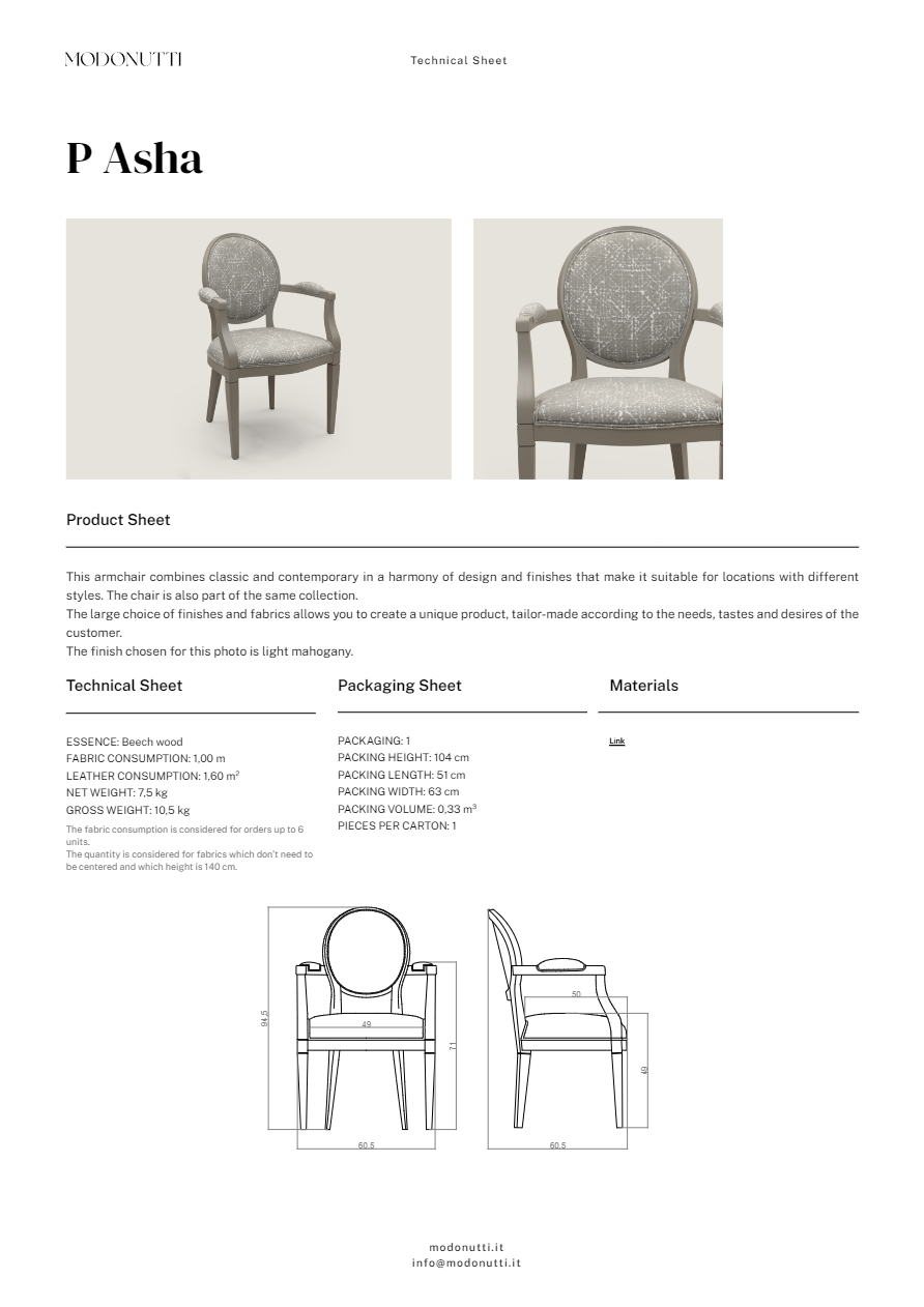 P ASHA Chair By Modonutti