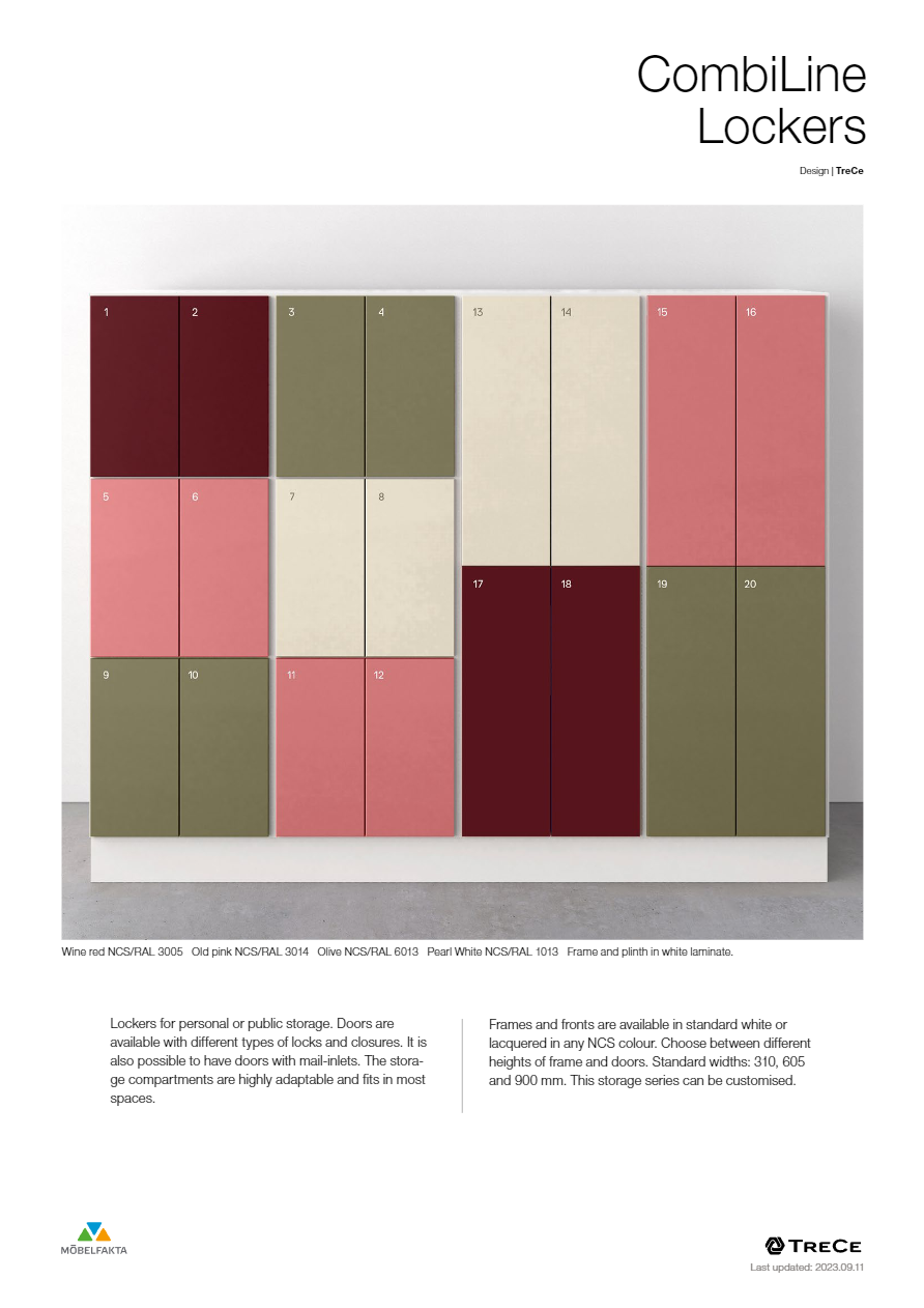 COMBILINE STORAGE LOCKER Mueble de oficina By TreCe