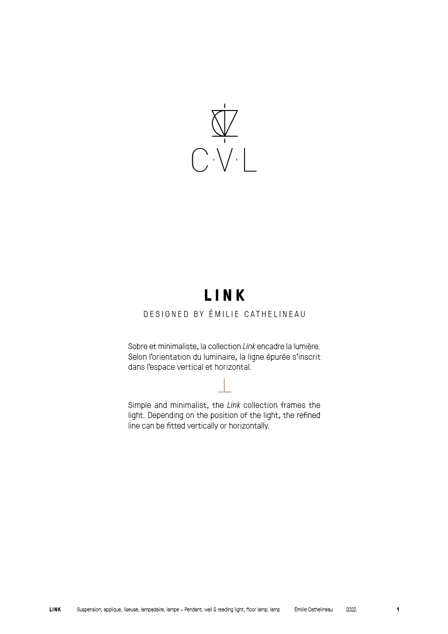 LINK DOUBLE Wall lamp By CVL Luminaires
