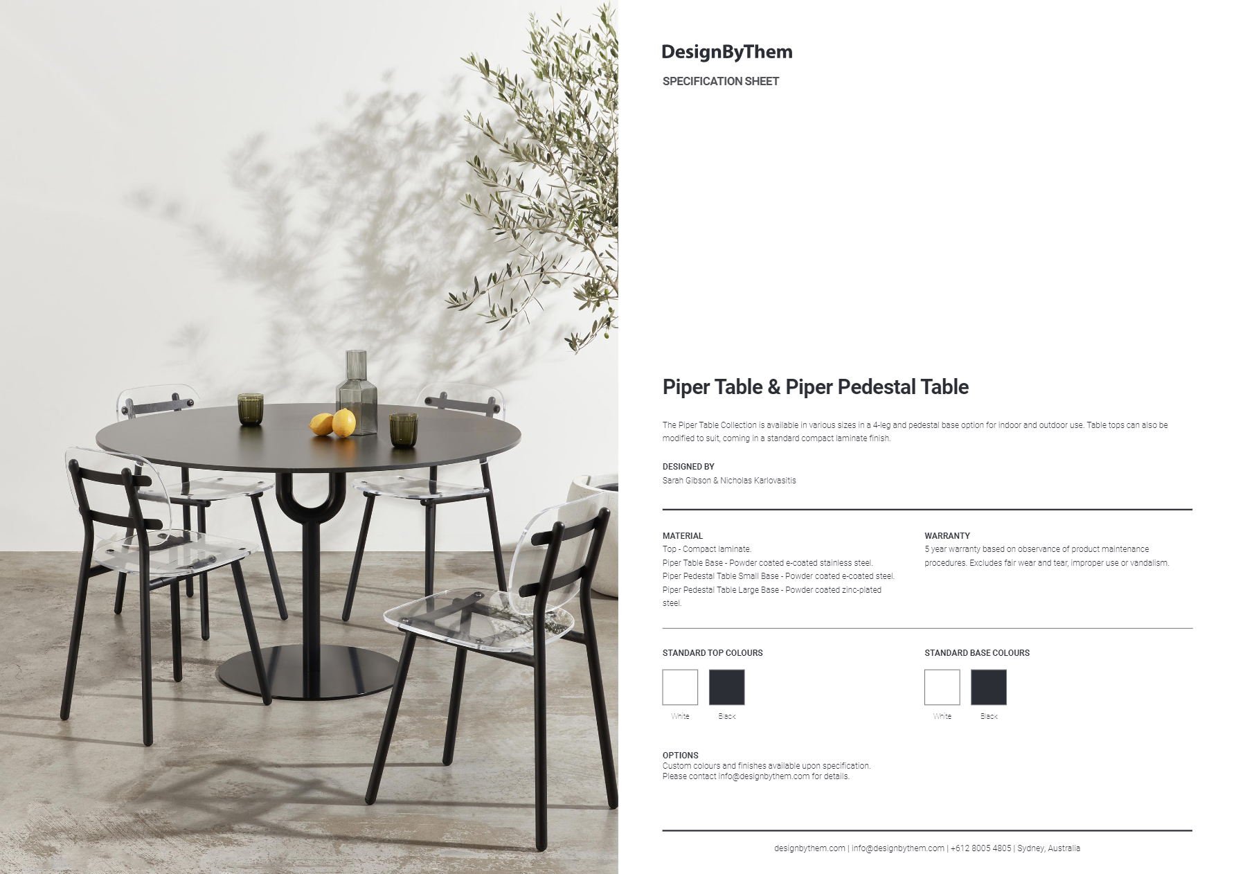 PIPER Round table By DesignByThem | design Sarah Gibson, Nicholas ...