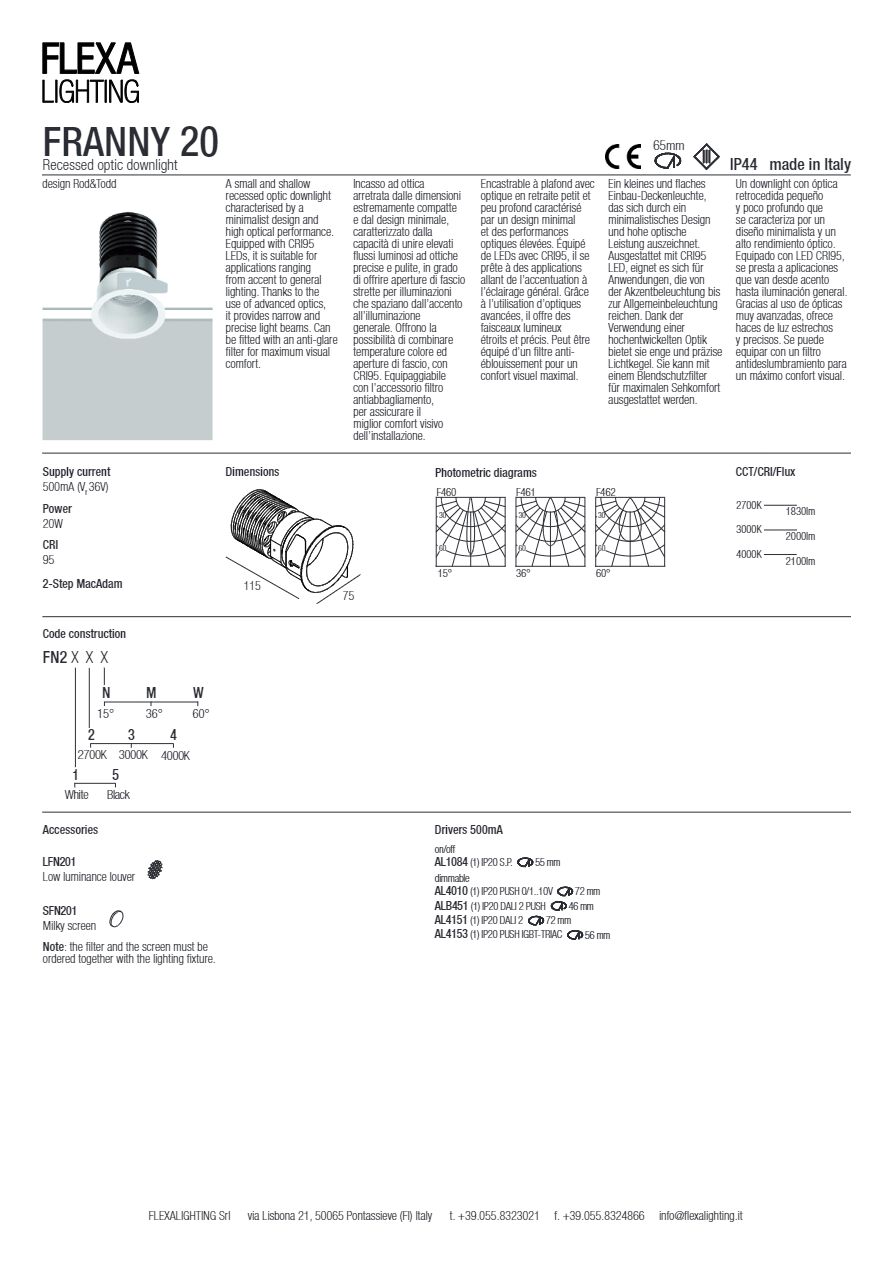 FRANNY 20 Spotlight By Flexalighting