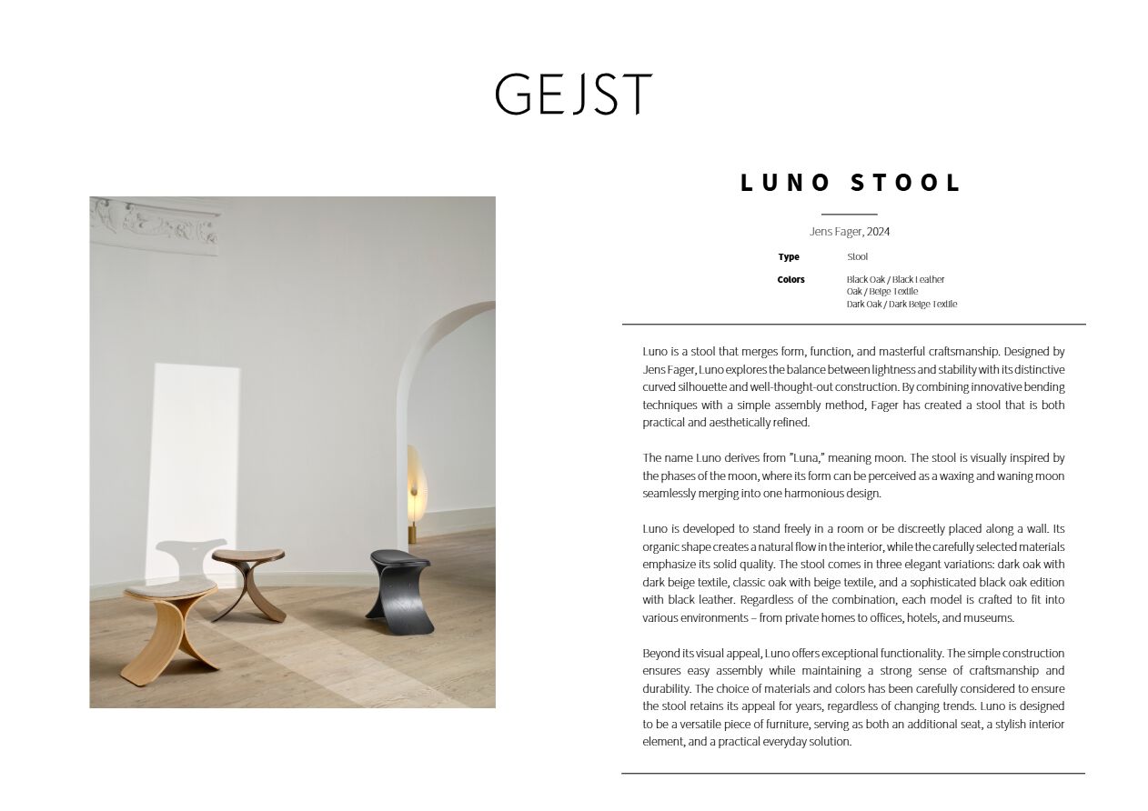 LUNO Stool By Gejst