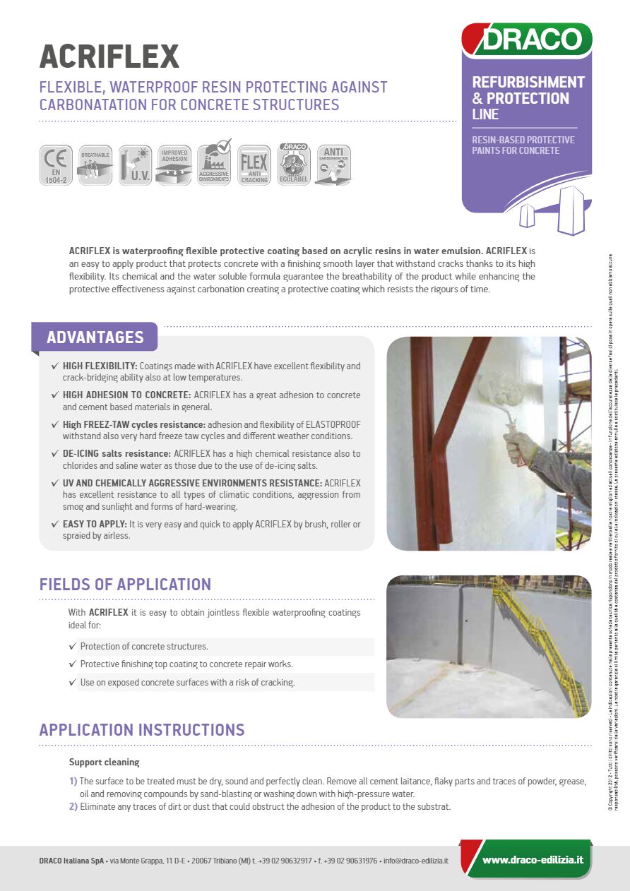 ACRIFLEX Surface protector for concrete By DRACO