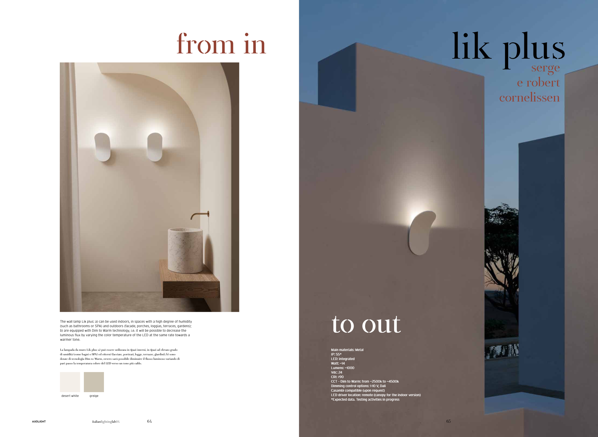 LIK PLUS LED aluminium Outdoor wall Lamp By AXOLIGHT | design Serge ...