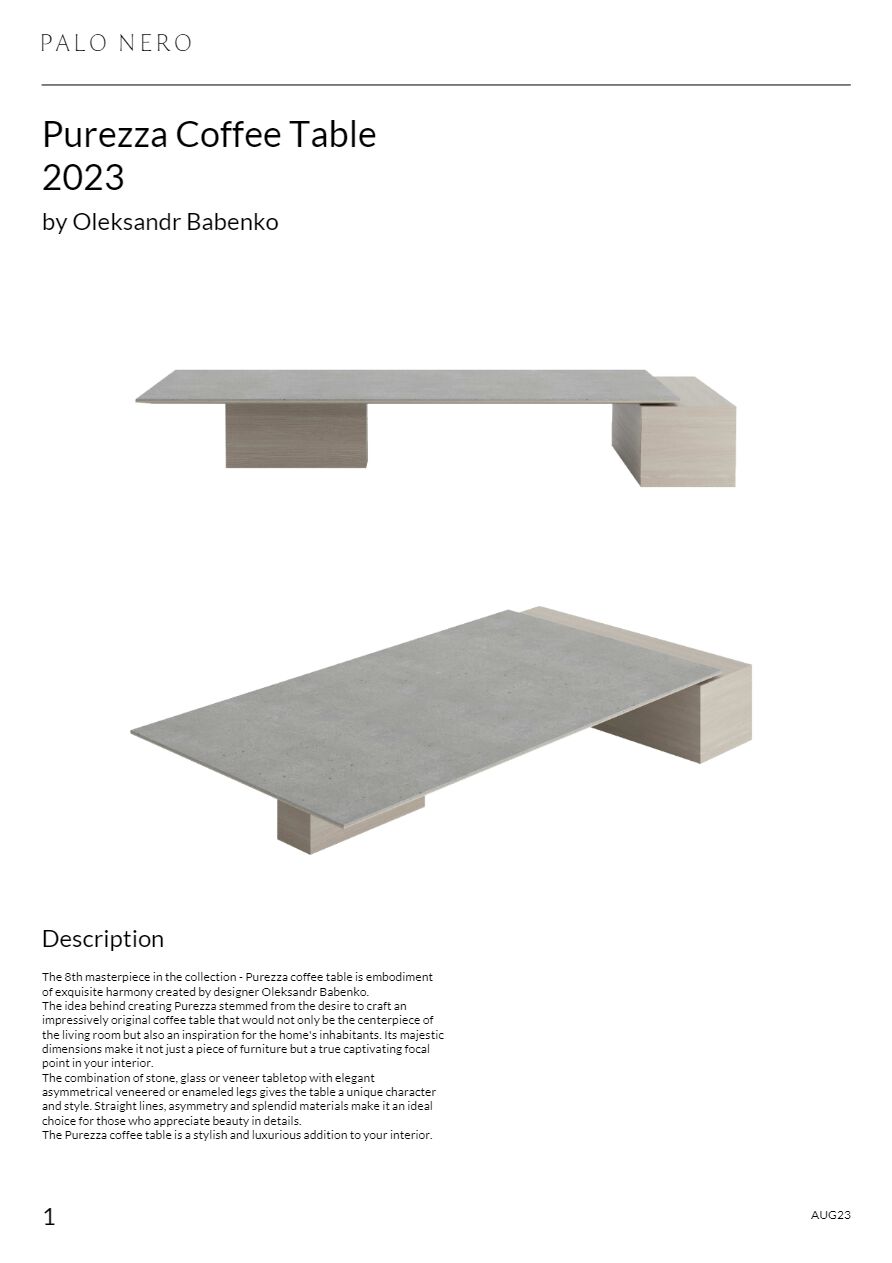 PUREZZA Coffee table By Palo Nero