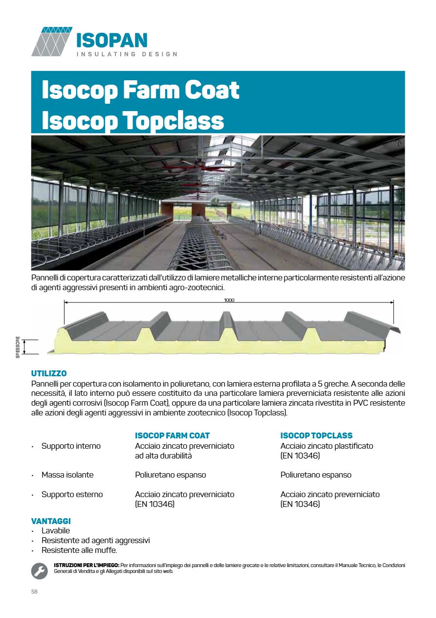 ISOCOP TOPCLASS Pannello con lamiera zincata interna rivestita in PVC ...