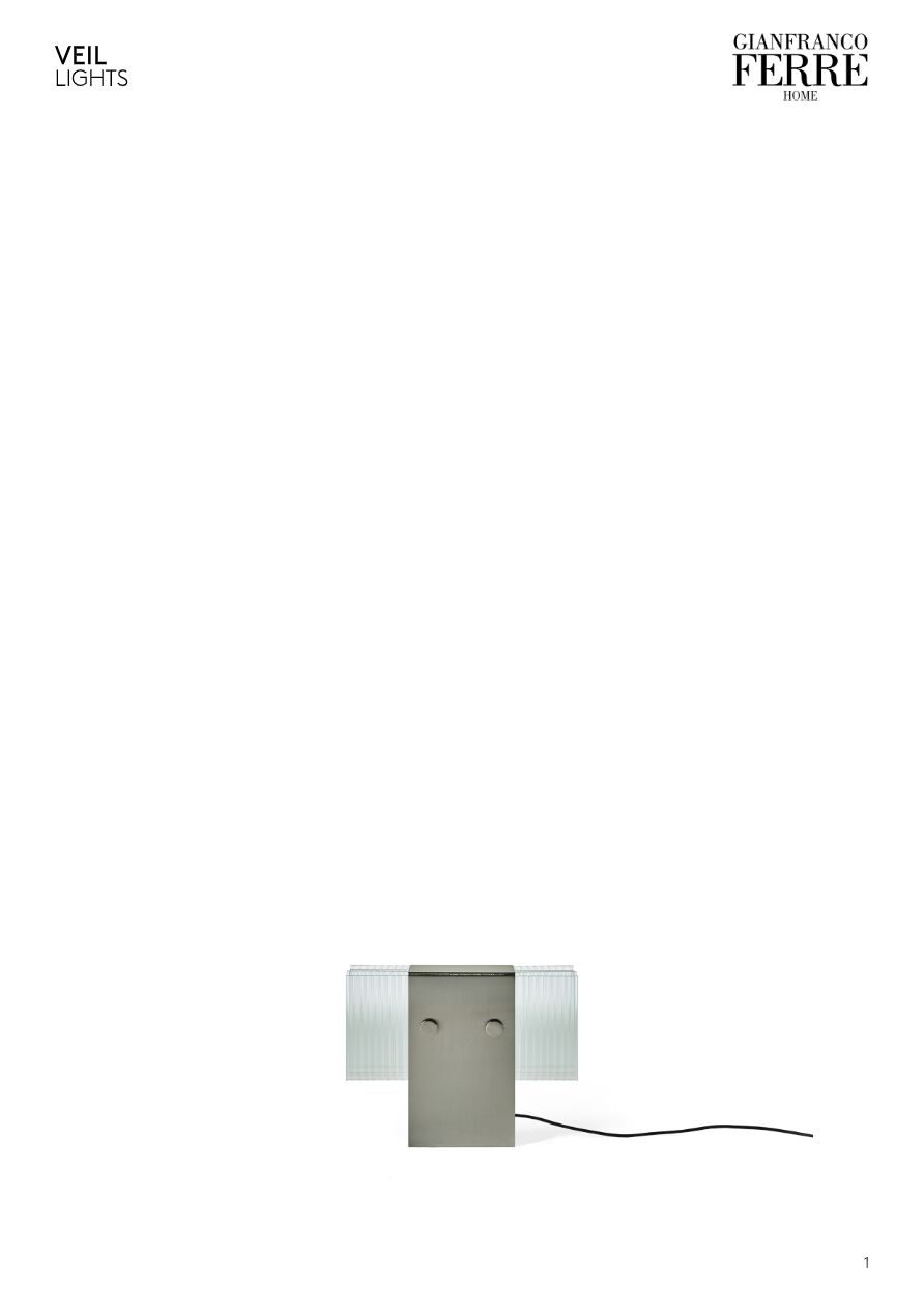 VEIL Glass and metal table lamp By Gianfranco Ferré Home
