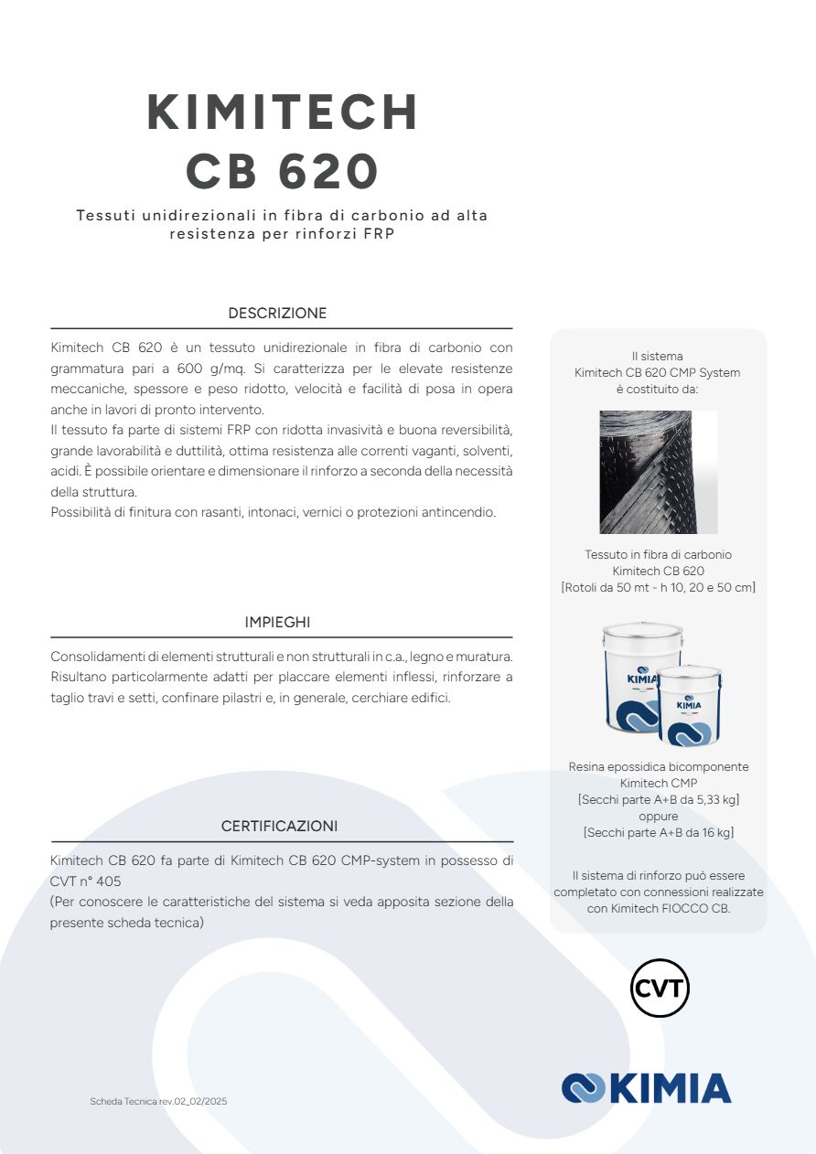 KIMITECH CB 620 Materiale composito per rinforzo strutturale By KIMIA