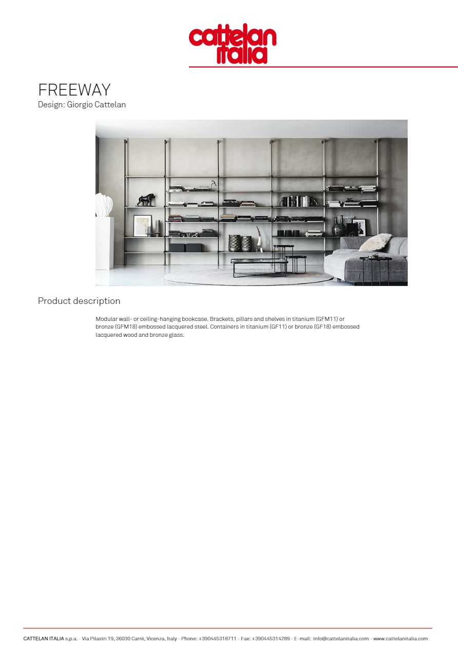 FREEWAY Bookcase By Cattelan Italia