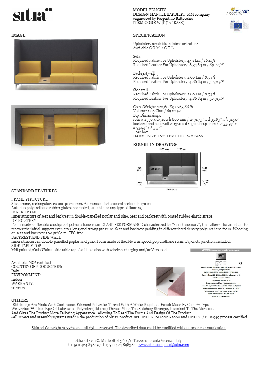 FELICITY Sofa By SITIA