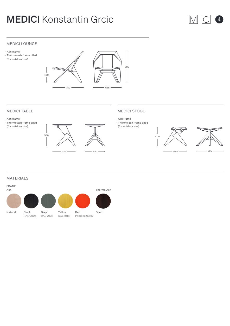 MC4 MEDICI Coffee table By Mattiazzi