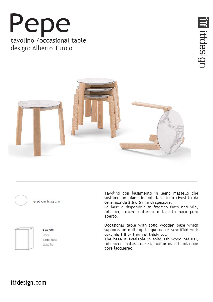 PEPE Round coffee table By I.T.F. Design
