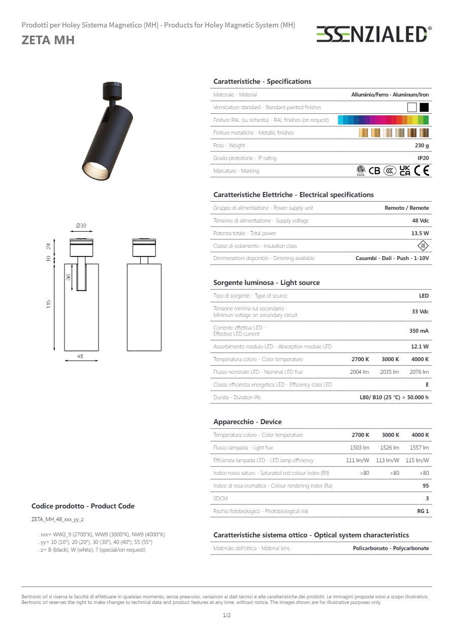 ZETA MH Foco By Essenzialed
