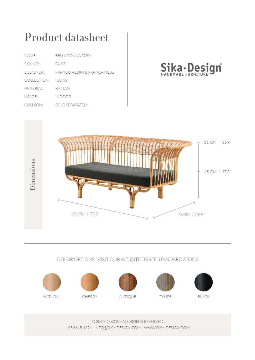 BELLADONNA Sofá By Sika Design