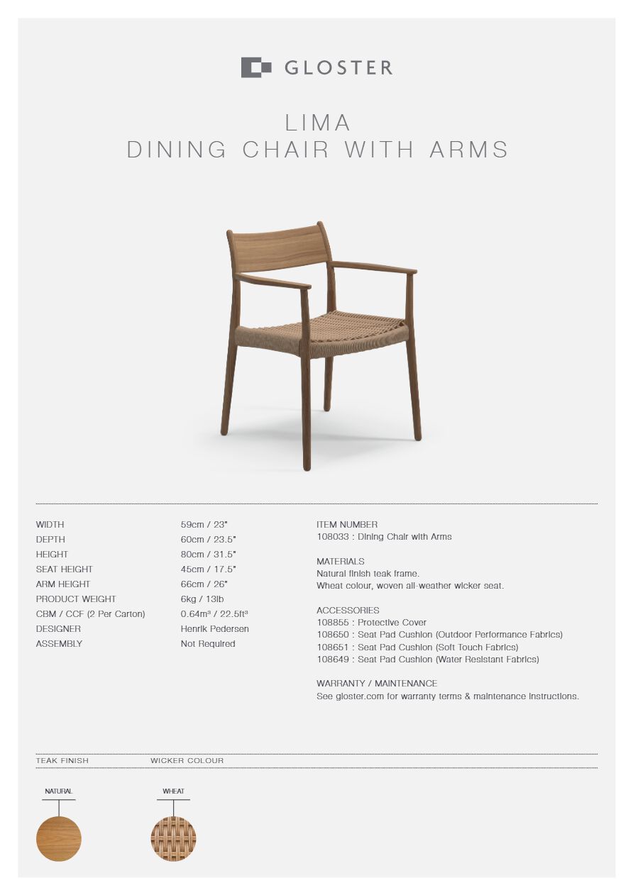 LIMA Garden chair By Gloster