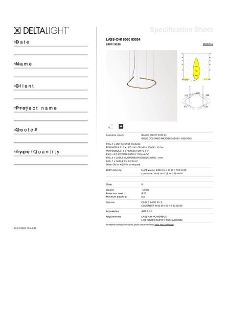 LASS-OH! LED pendant lamp By Deltalight