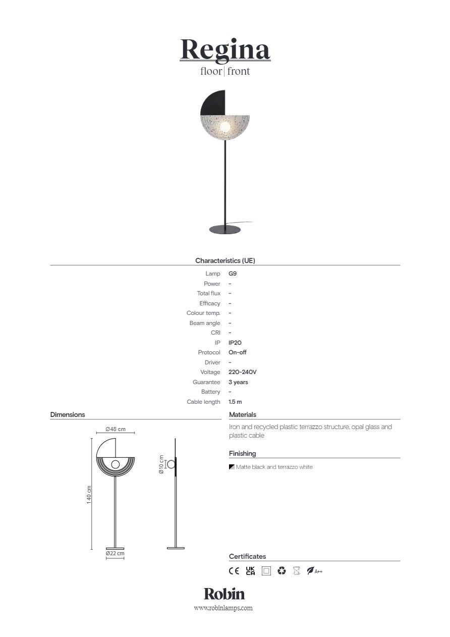 REGINA SIDE Floor lamp By Robin