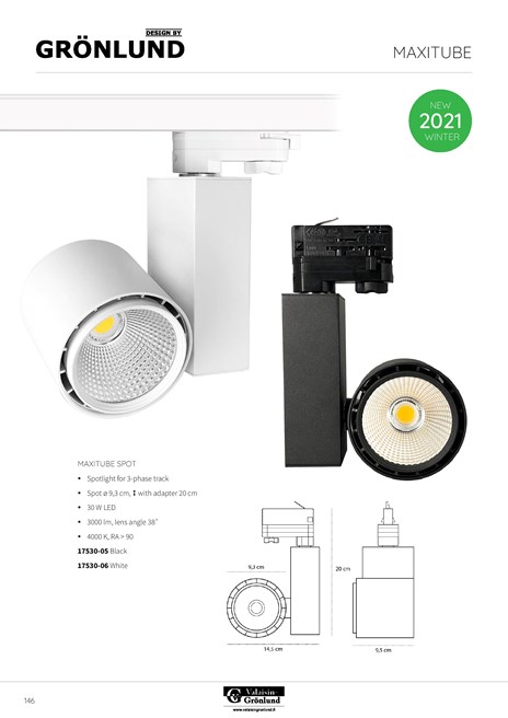 MAXITUBE Adjustable spotlight By Valaisin Grönlund