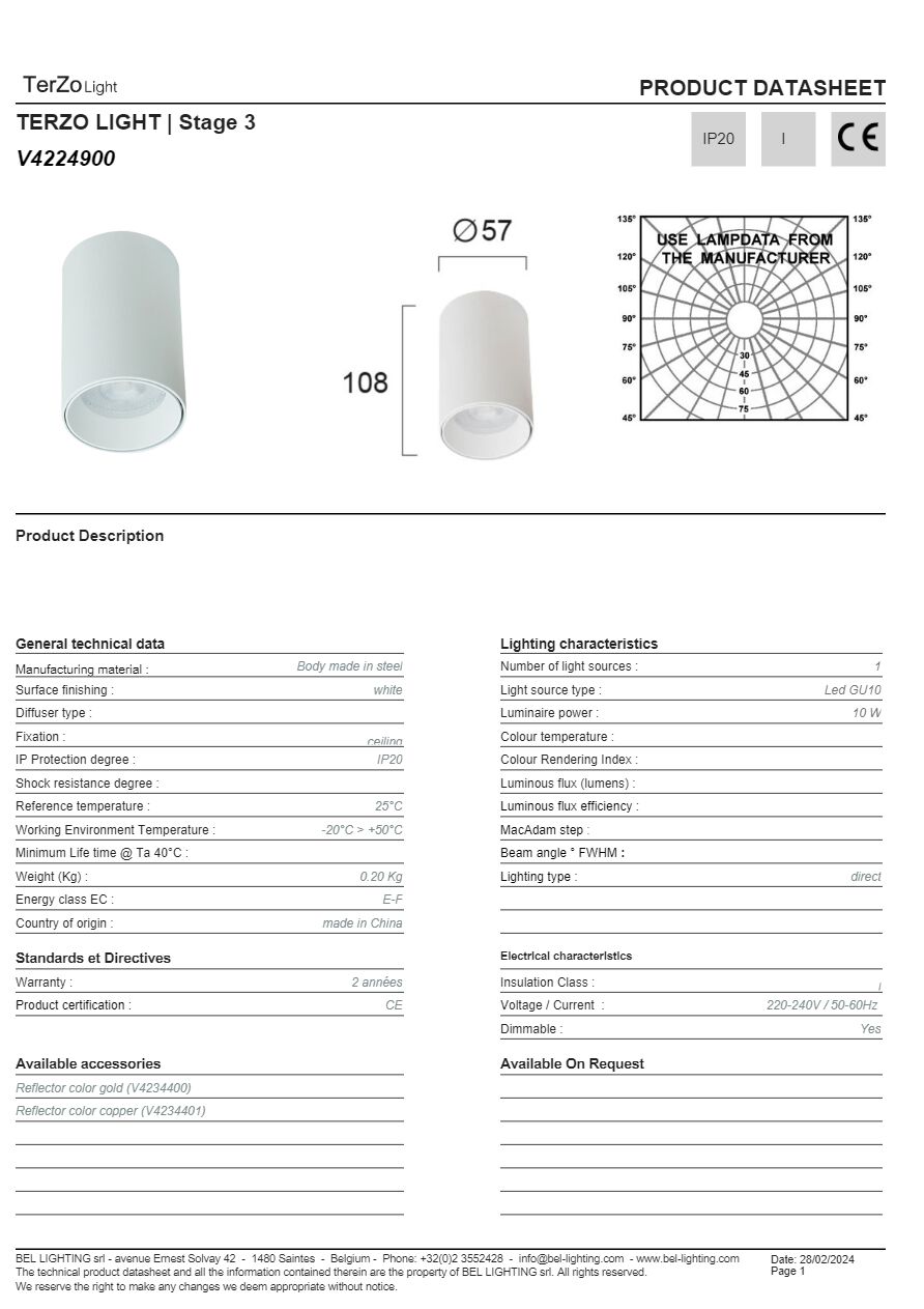 STAGE 3 Lampe de plafond By Terzo Light