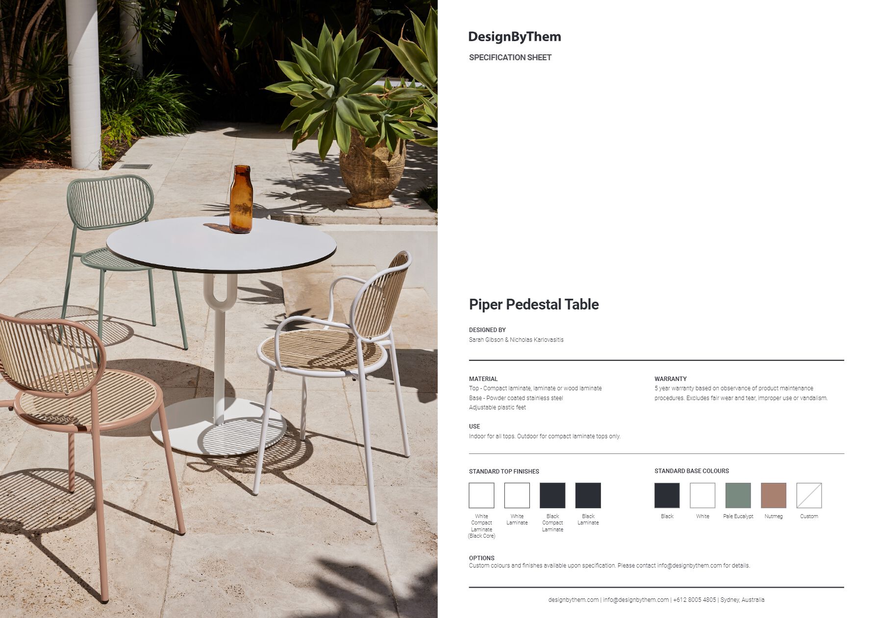 PIPER Square laminate table By DesignByThem | design Sarah Gibson ...