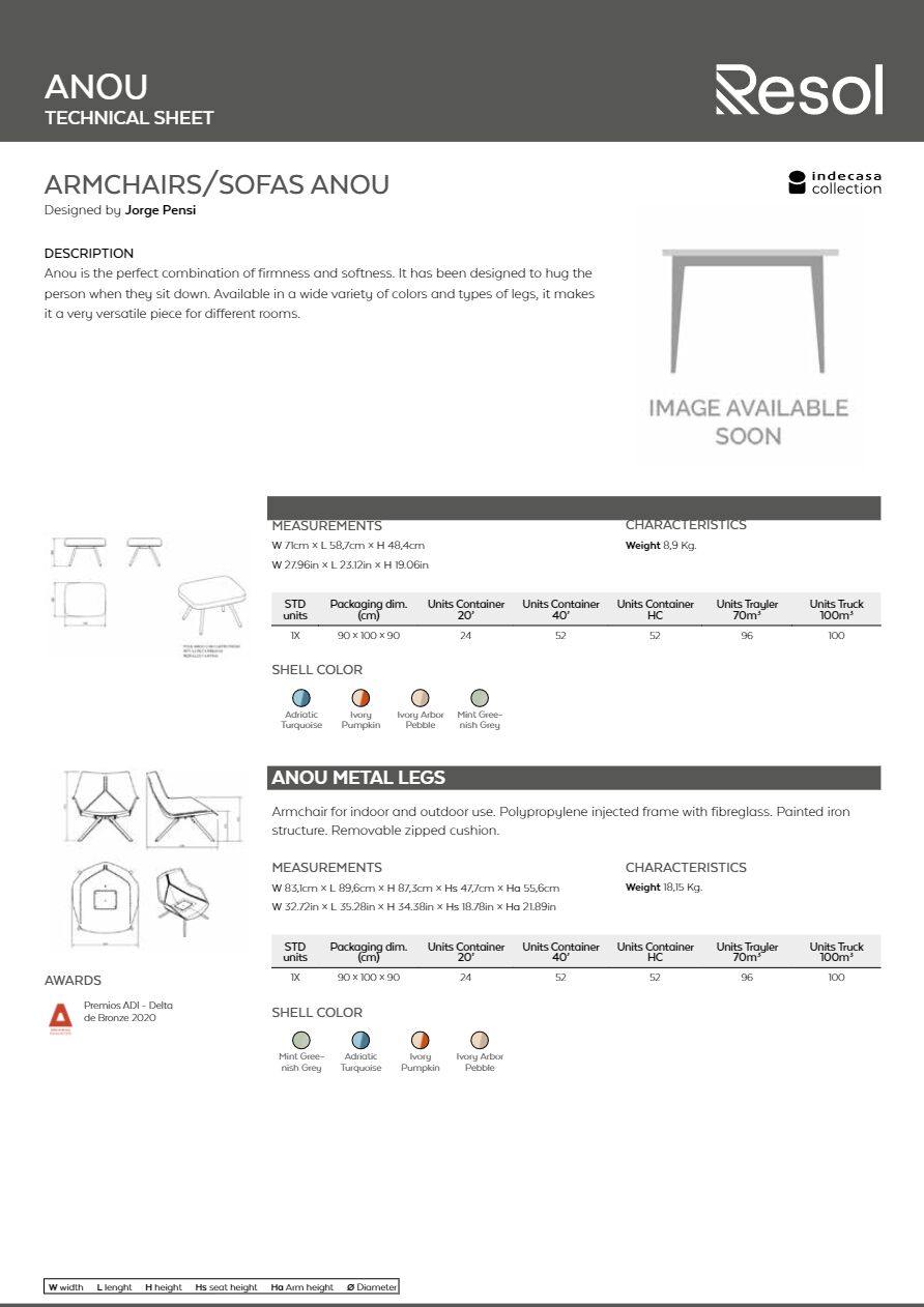 ANOU ROCKING Armchair By Resol