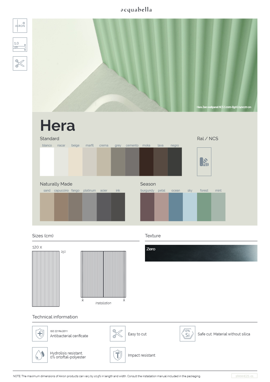HERA Akron© wall tiles By Acquabella