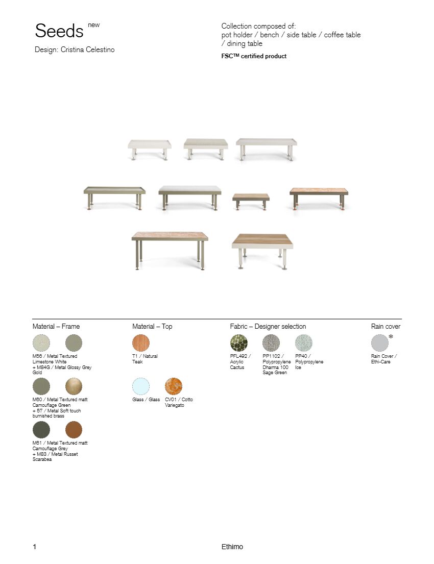 SEEDS Garden table By Ethimo