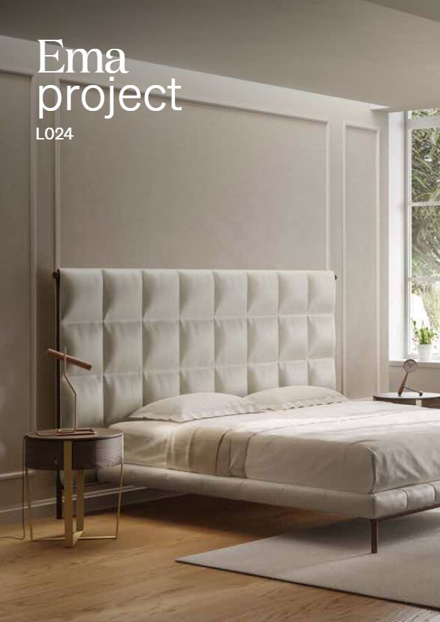 EMA Fabric double bed with high headboard By Natuzzi Italia | design ...