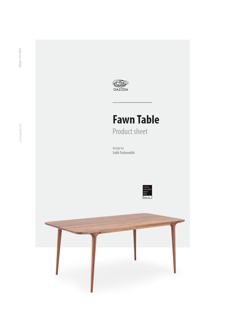 FAWN Rectangular oak dining table By GAZZDA | design Salih Teskeredzic