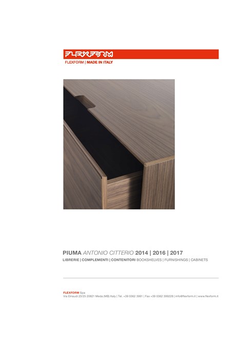 PIUMA | Mahogany highboard By Flexform design Antonio Citterio