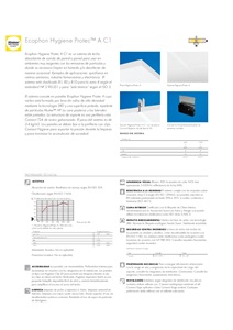 Painel de teto falso fono-absorvente para hospitais Ecophon Hygiene Protec™ A By Saint-Gobain ...