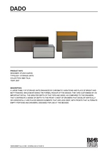 DADO | Chest of drawers By B&B Italia design Studio Kairos