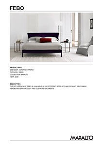 FEBO Double bed with upholstered headboard By Maxalto | design Antonio ...
