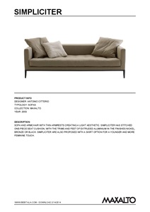 SIMPLICITER | Fabric sofa By Maxalto design Antonio Citterio