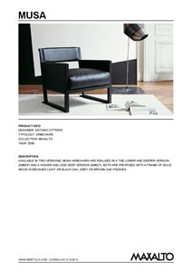 MUSA | 扶手椅 By Maxalto 设计师Antonio Citterio